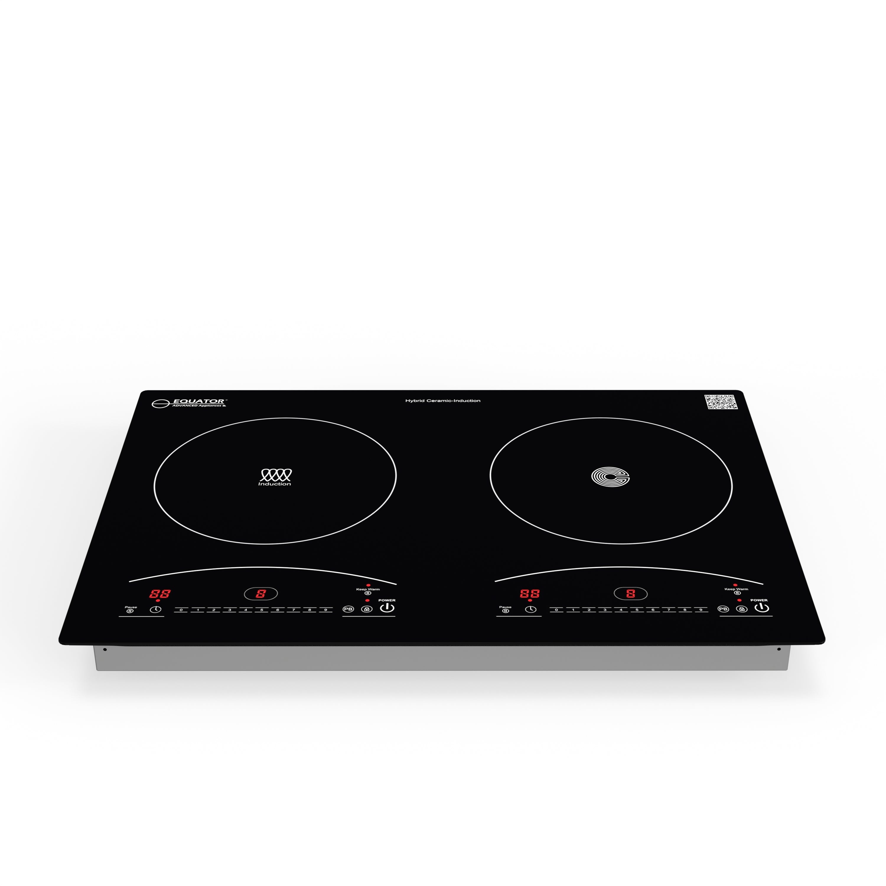 Equator 20” Hybrid Cooktop – 1 Induction & 1 Ceramic Electric Burner ...